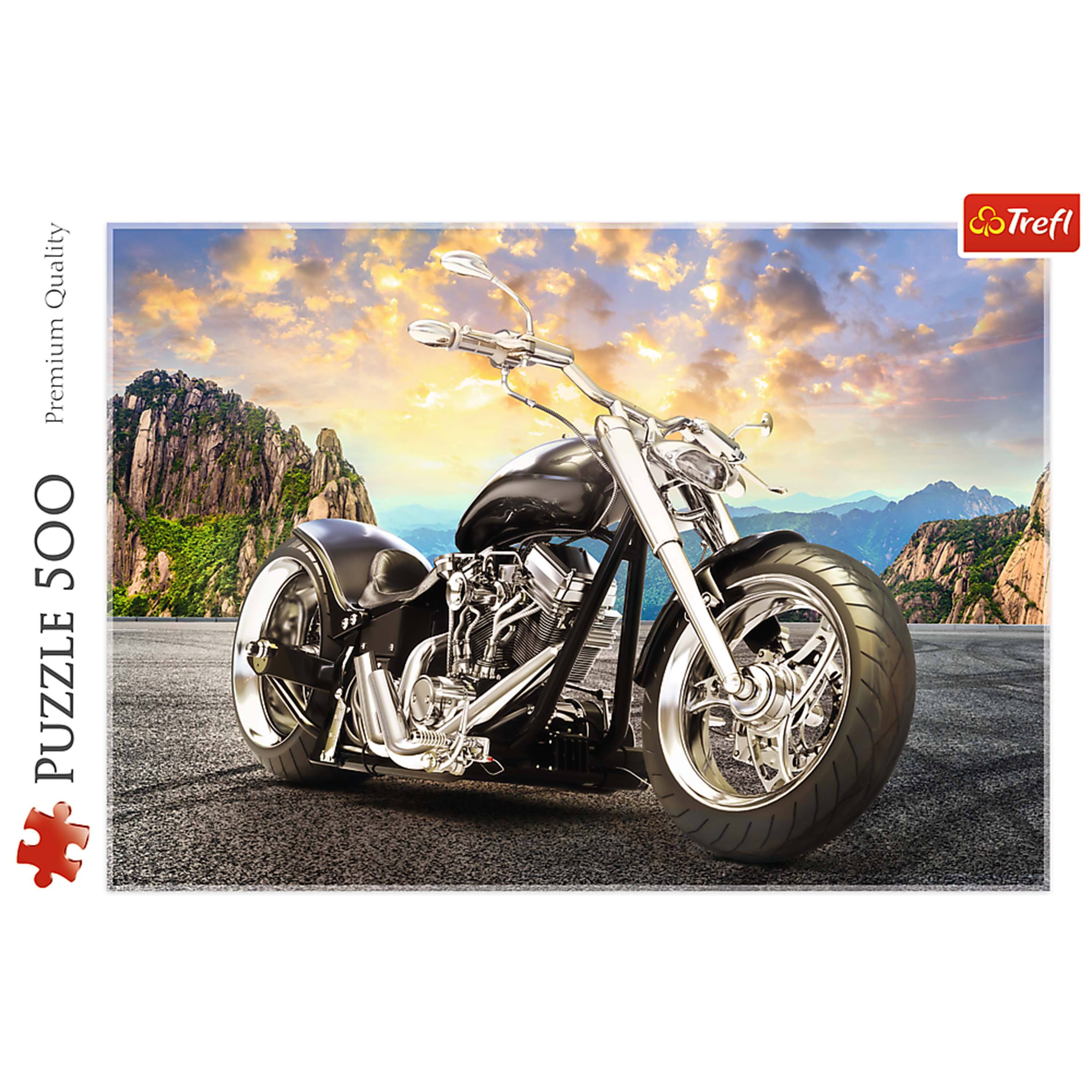 Trefl Red 500 Piece Puzzle Black motorcycle 37384 - Best Buy