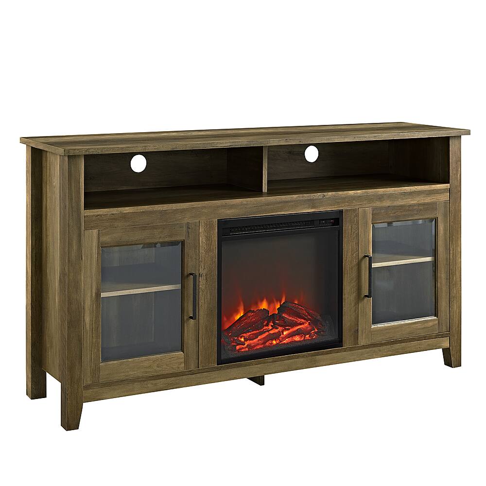 Customer Reviews: Walker Edison Tall Fireplace Cabinet TV Stand for ...