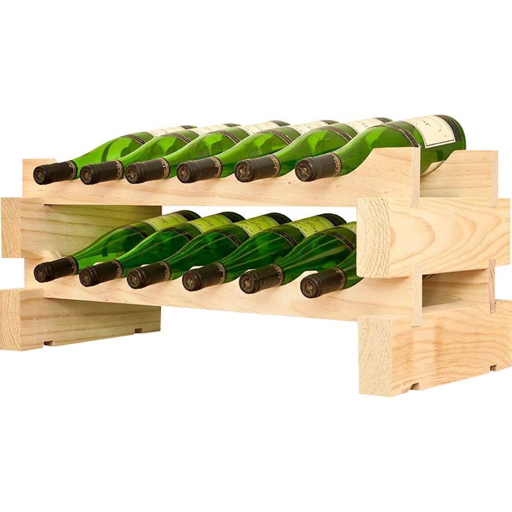 Best Buy: Epicureanist 12-Bottle Modular Wine Rack Natural EP-4472-12