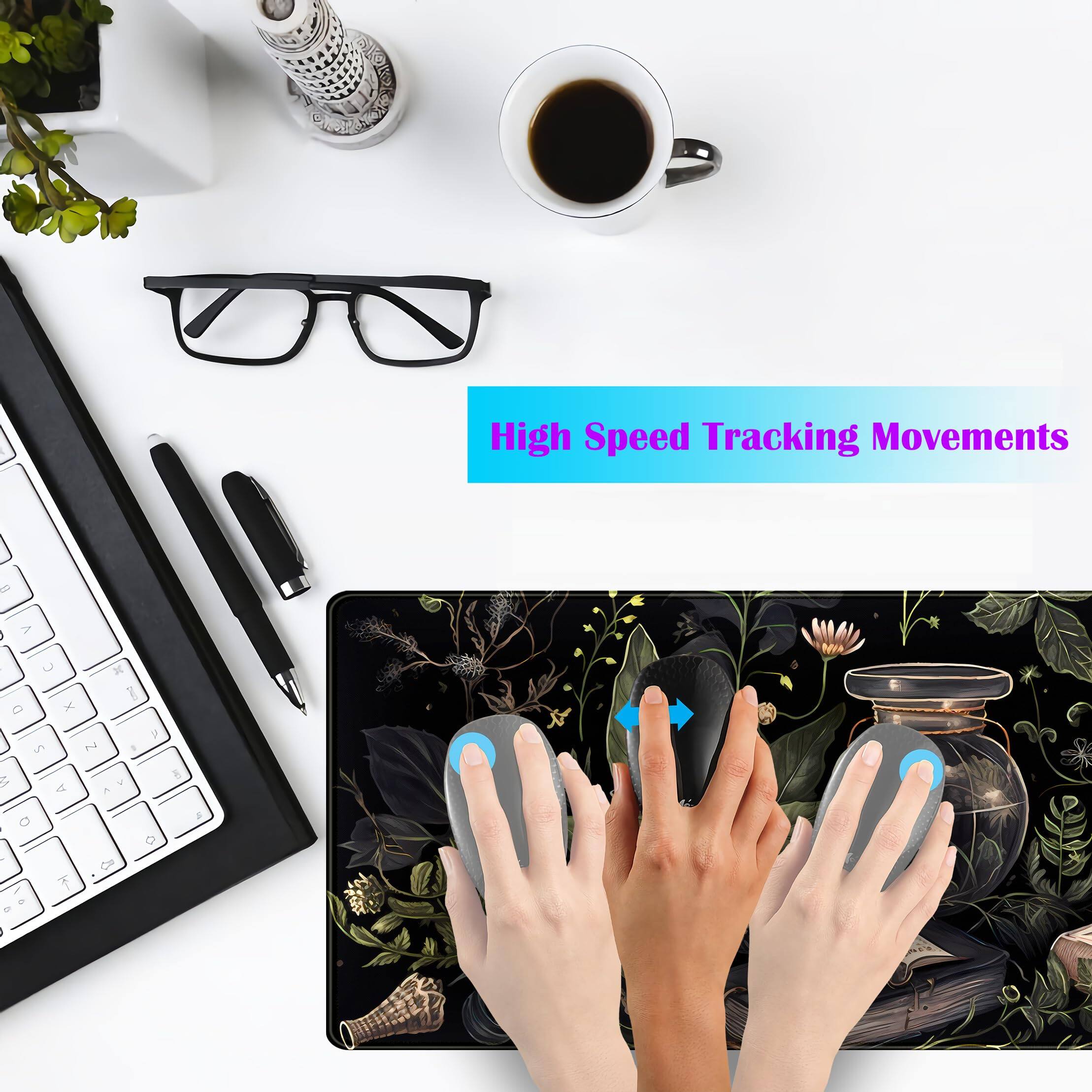 Earthley Blooms Dark Academia Desk Mat Mouse Pad Xl Extended Large ...