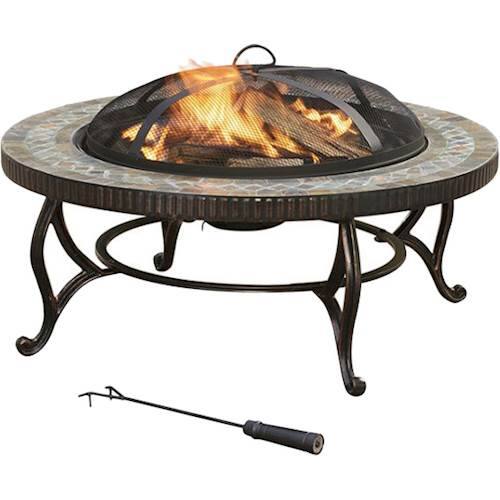 Best Buy: Pleasant Hearth Elizabeth Slate Fire Pit Rubbed Bronze OFW103RI