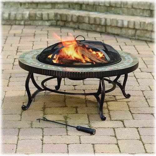 Best Buy: Pleasant Hearth Elizabeth Slate Fire Pit Rubbed Bronze OFW103RI
