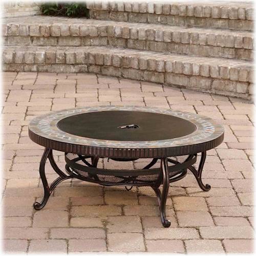Best Buy: Pleasant Hearth Elizabeth Slate Fire Pit Rubbed Bronze OFW103RI