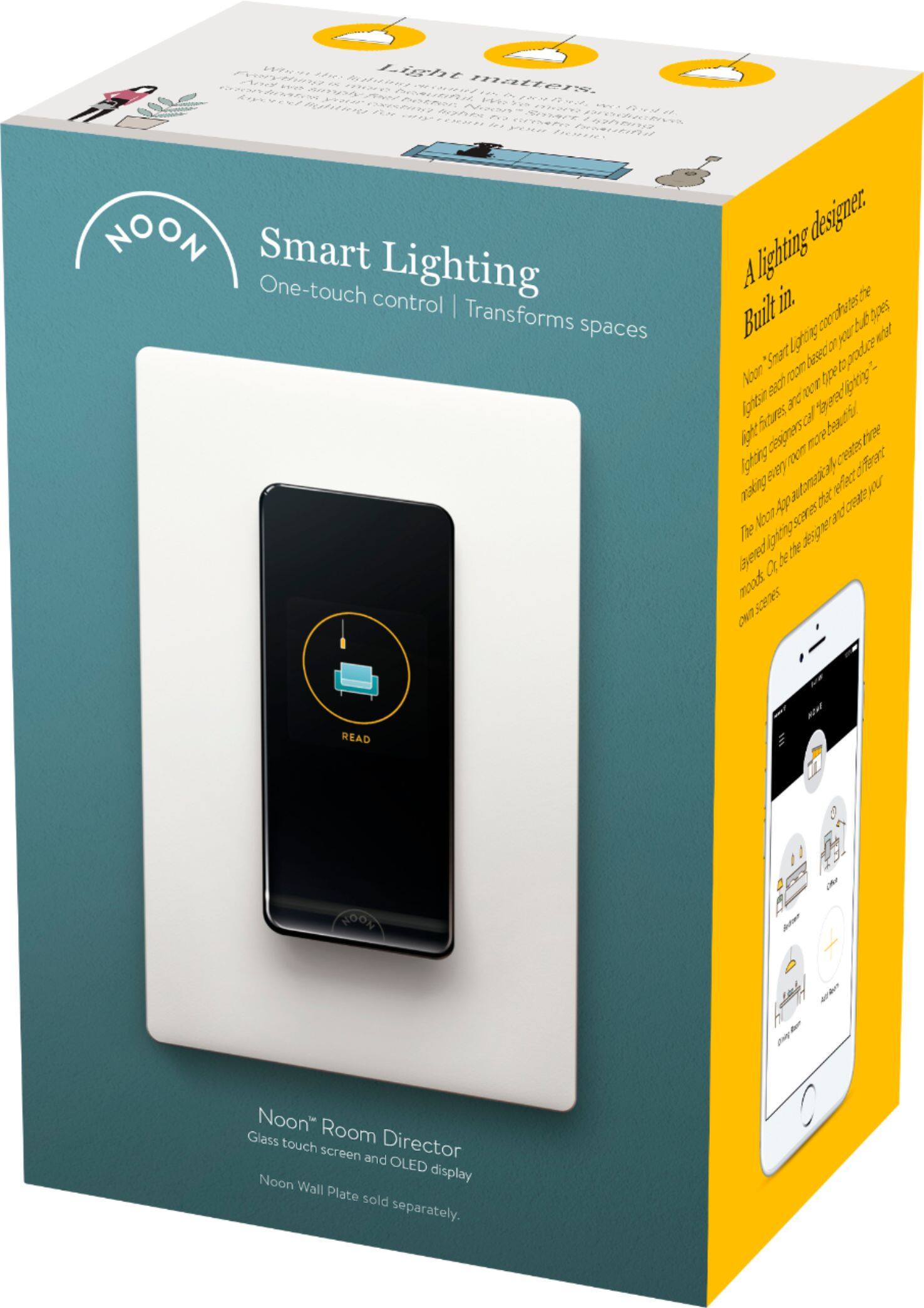 Best Buy: Noon Wireless Smart In-Wall Room Director Switch Black N100