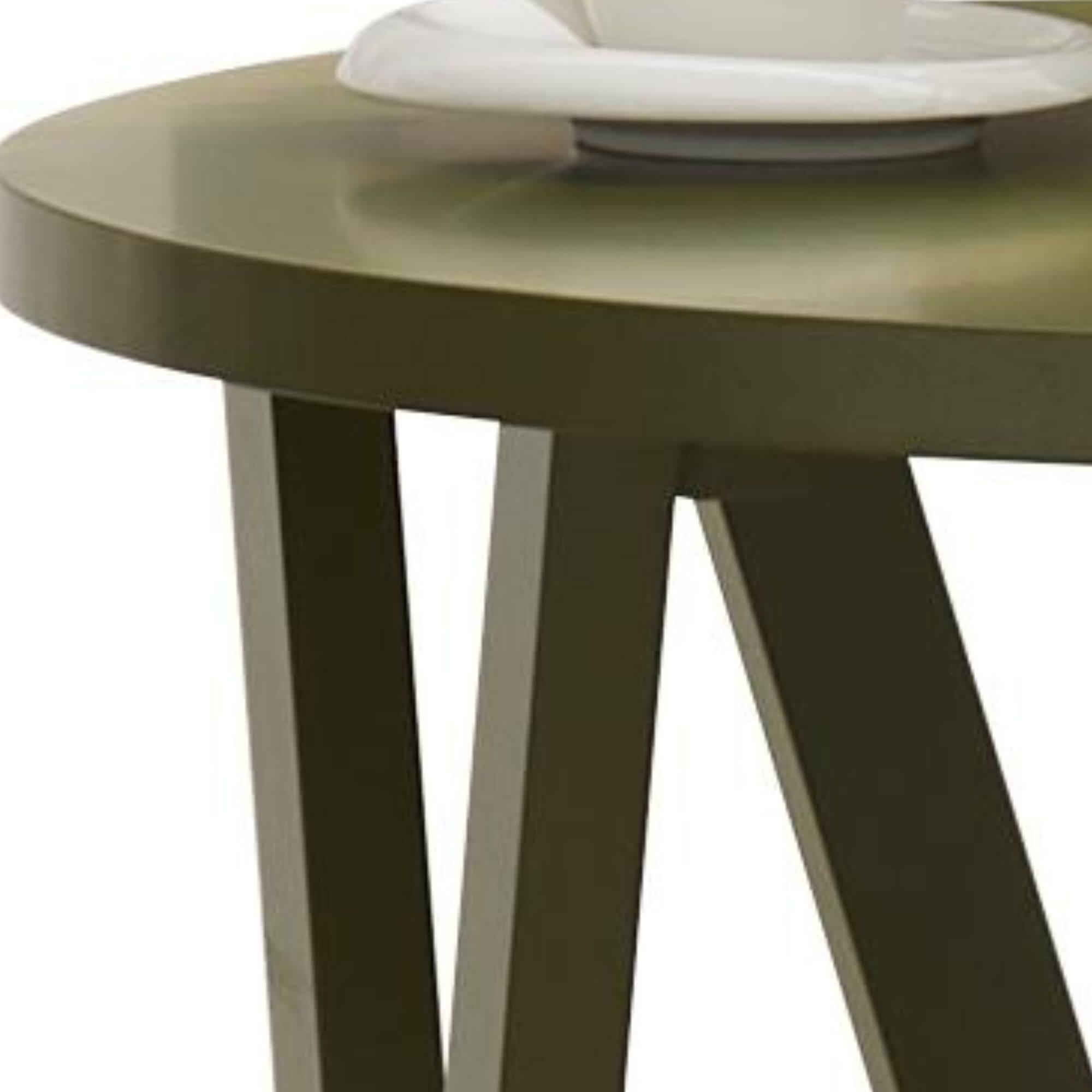 Kings Brand Furniture Emma Side End Table Modern Round Farmhouse Accent Table Open White 2004AV ...