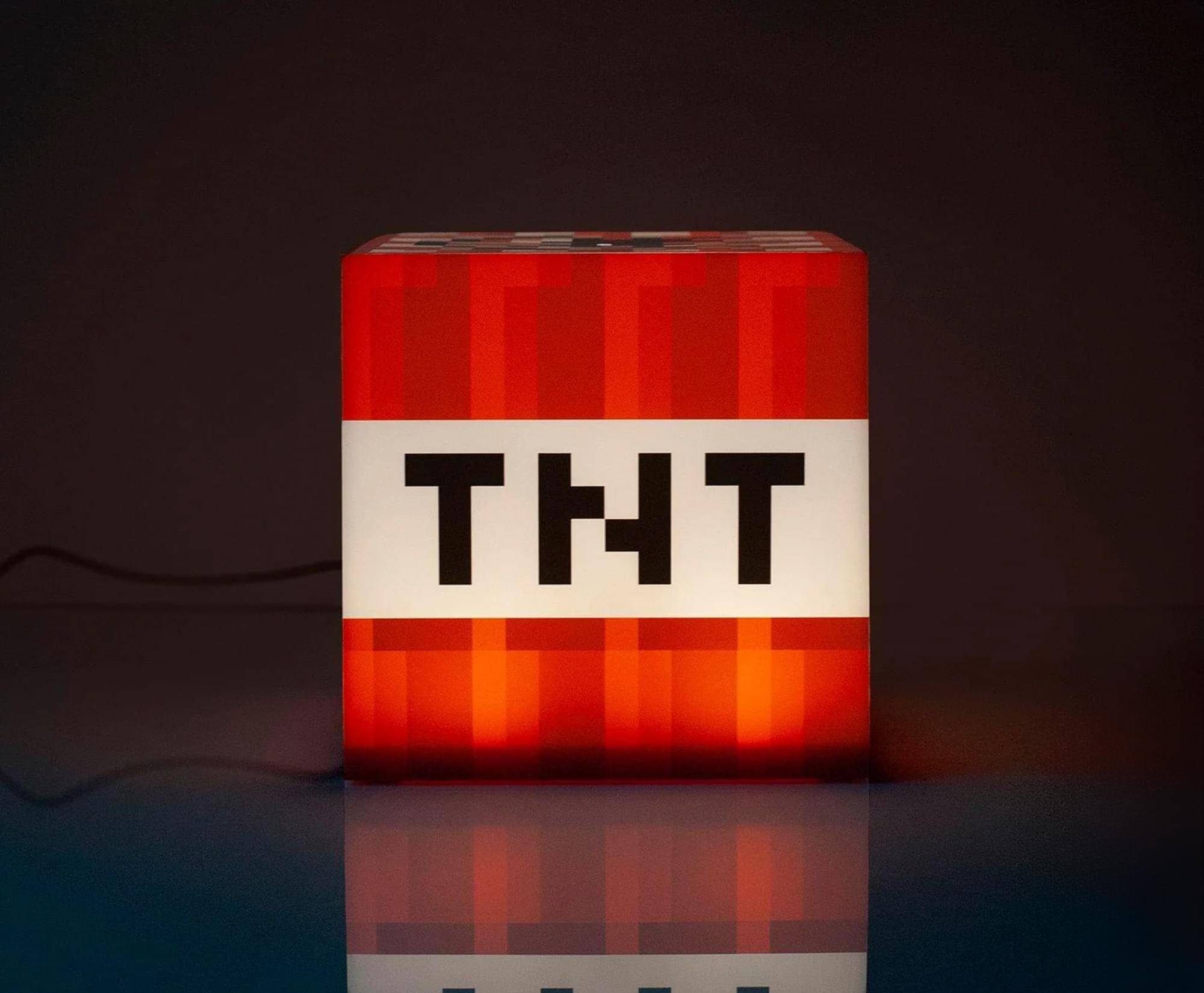 Ukonic Minecraft TNT Block 6 Inch USB LED Cool Night Light Cube Toy for ...