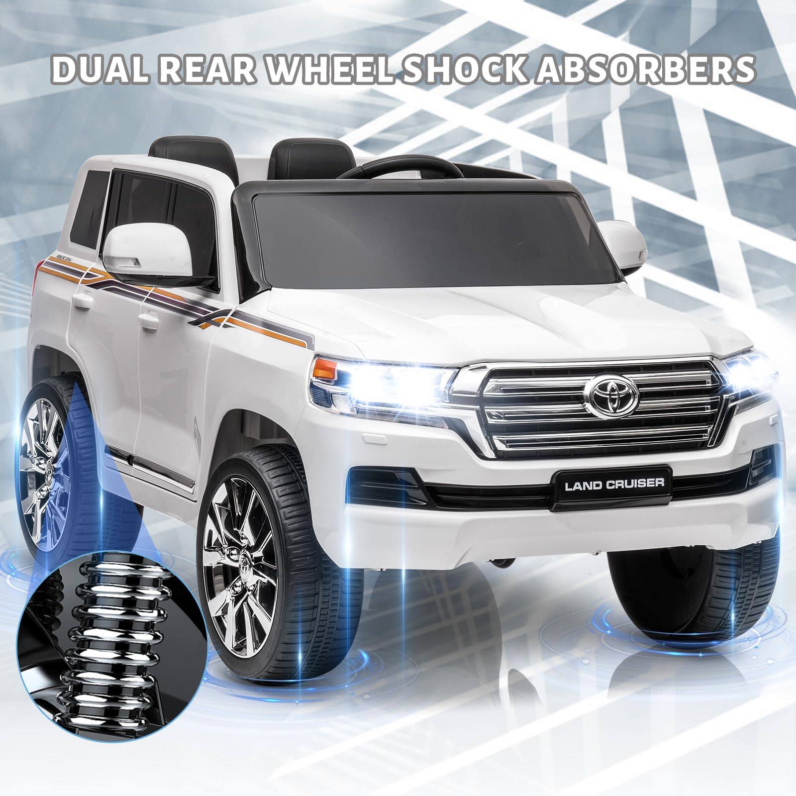 Jojoka 12v Ride on Police Car SUV, Licensed Toyota Land Cruiser ...