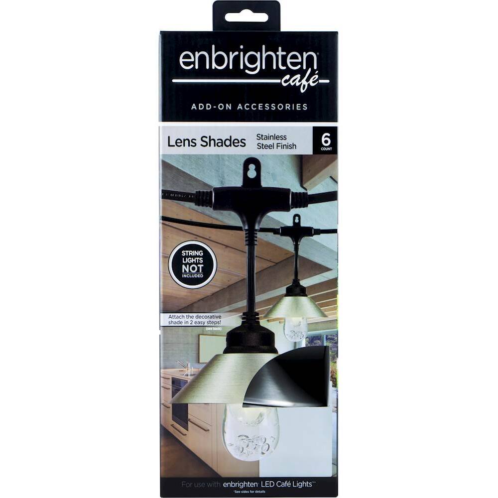 Best Buy: Enbrighten Café Decorative Lens Shades (6-pack) Stainless ...