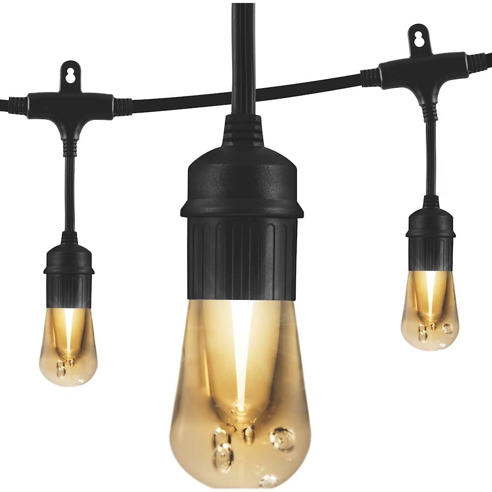 Best Buy: Enbrighten Vintage Café LED Lights (24 feet/12 bulbs) Black 35629