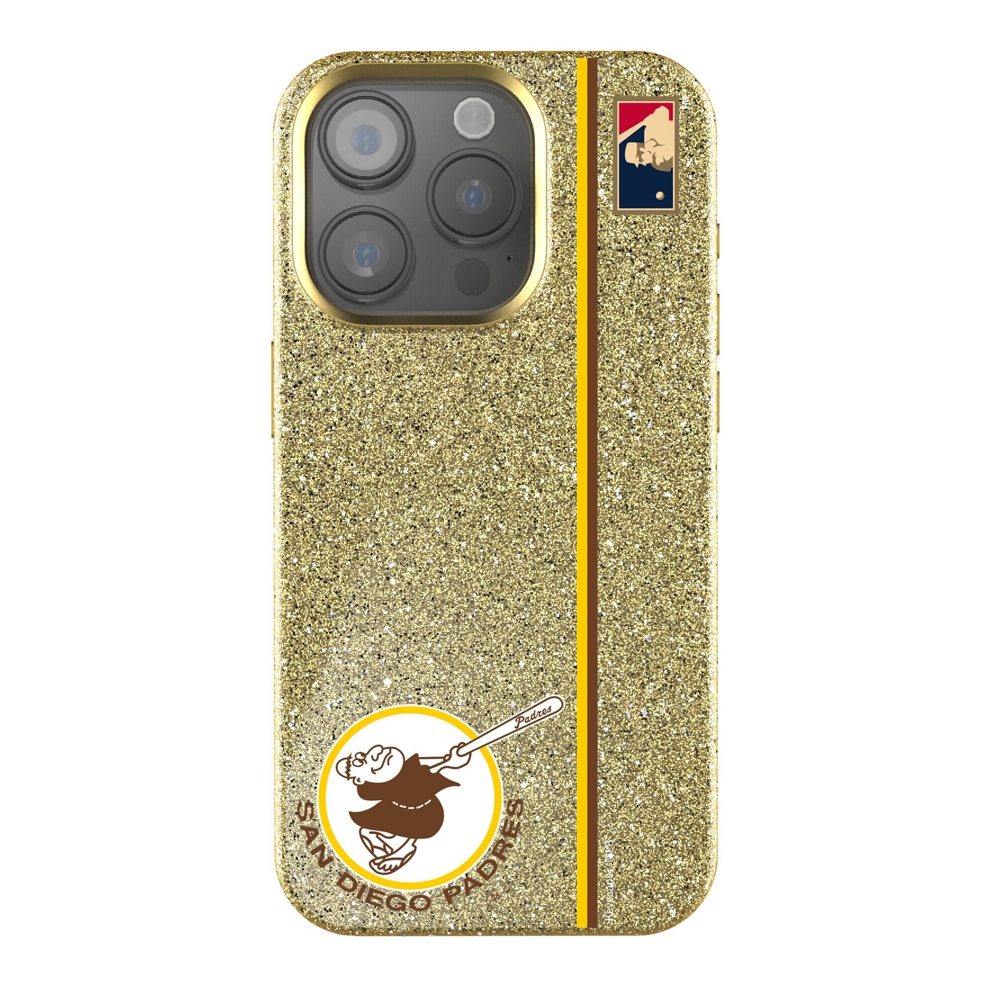 Keyscaper MLB San Diego Padres 1969 Logo iPhone Bling Case 16 Plus Gold ...