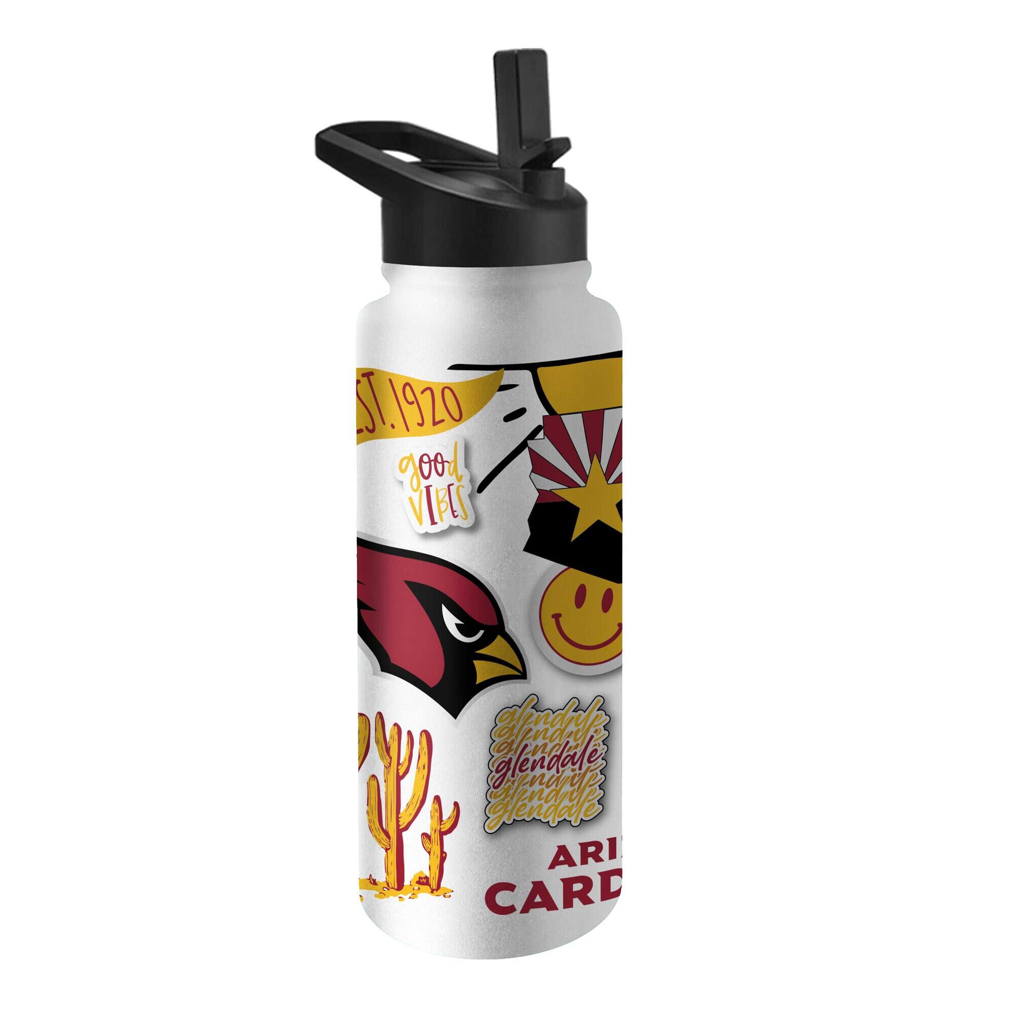 Logo Brands Arizona Cardinals 34oz. Native Quencher Bottle Multicolor ...