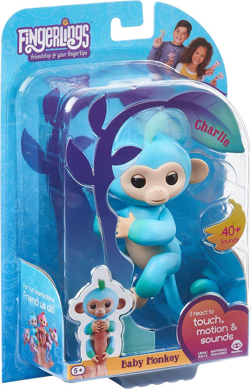 Best Buy: WowWee Fingerlings Baby Monkey Charlie Blue & Green 3723