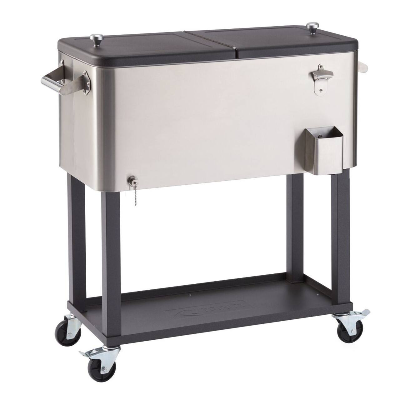 TRINITY | 100 Quart Stainless Steel Cooler | w/ Shelf Stainless Steel ...
