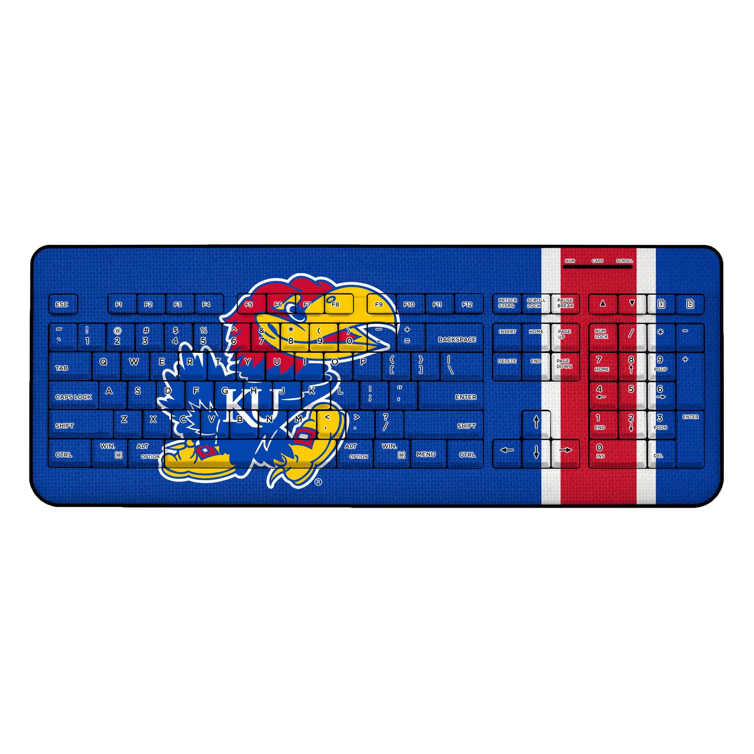 Keyscaper Kansas Jayhawks Wireless USB Keyboard Multicolor 3364587 ...