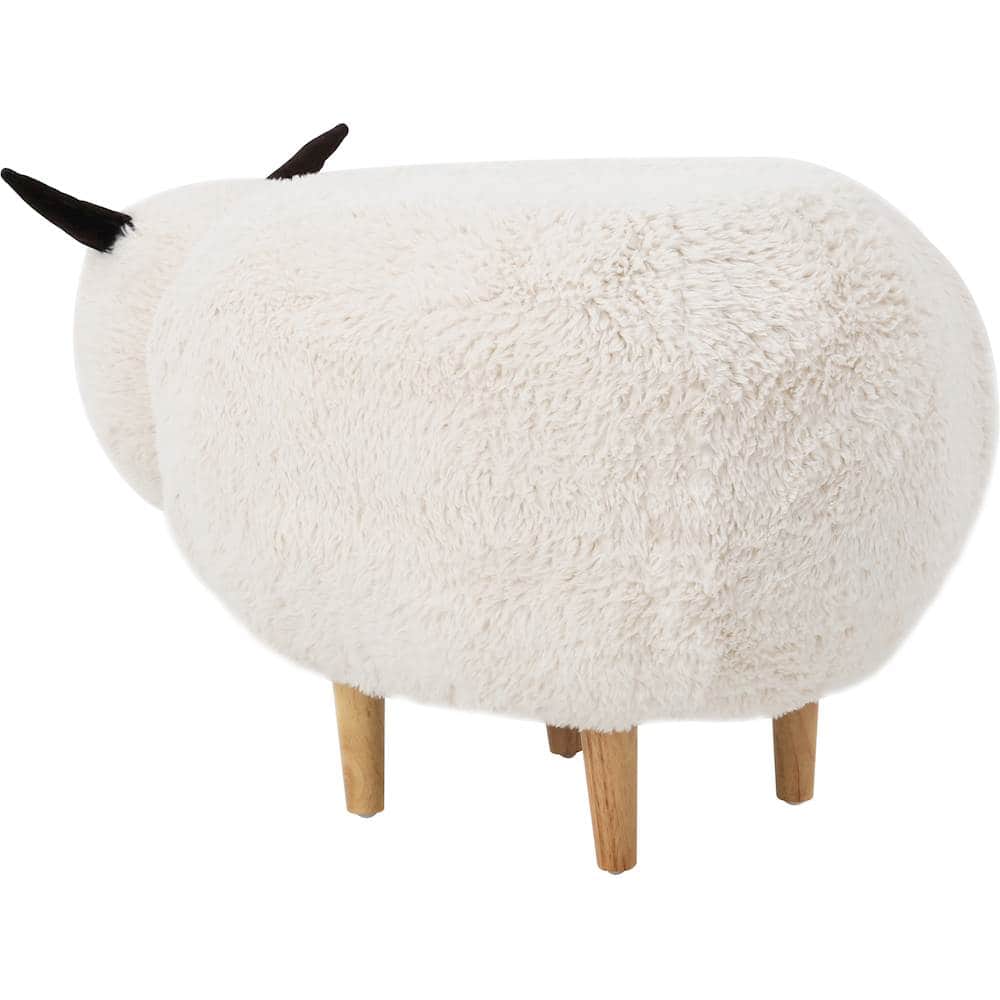 Best Buy: Noble House Petra Sheep Ottoman White 299781