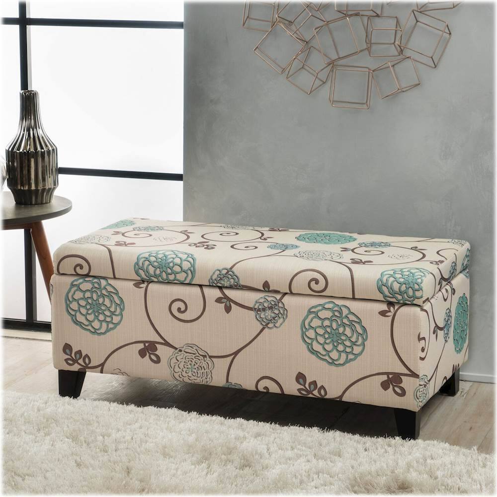 Best Buy: Noble House Hampton Storage Ottoman Floral 299442