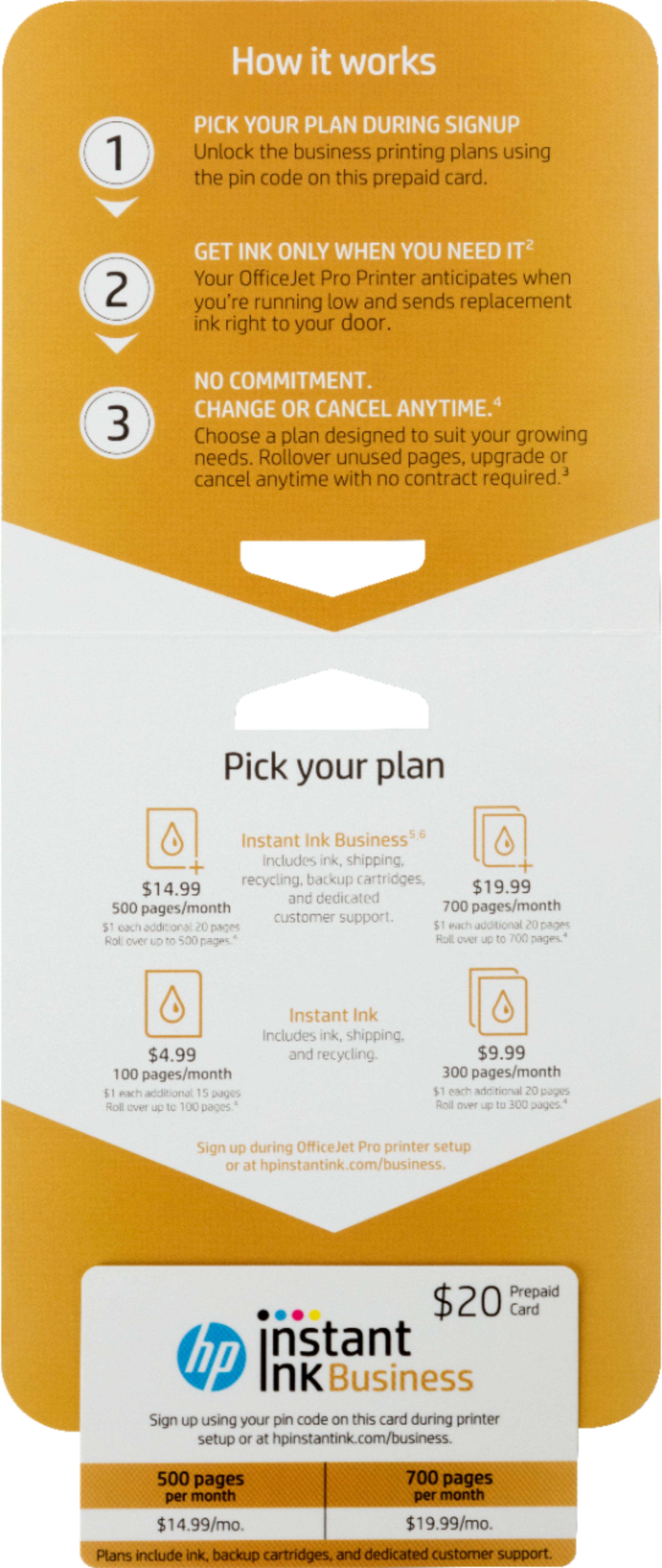 Questions and Answers: HP Instant Ink 500/700-Page Monthly Plan 1VW12AN ...