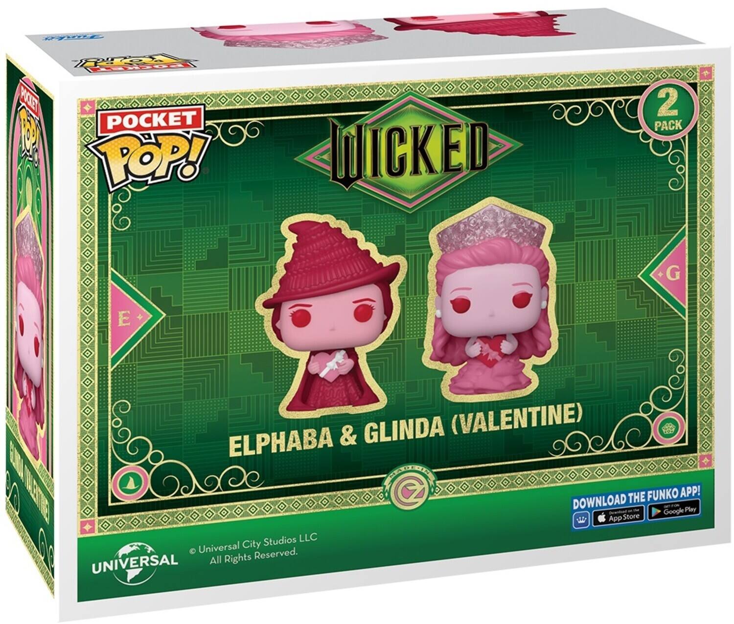 Funko Pocket POP!: Elphaba & Glinda (Valentine) 2 Pack COLLECTIBLES ...