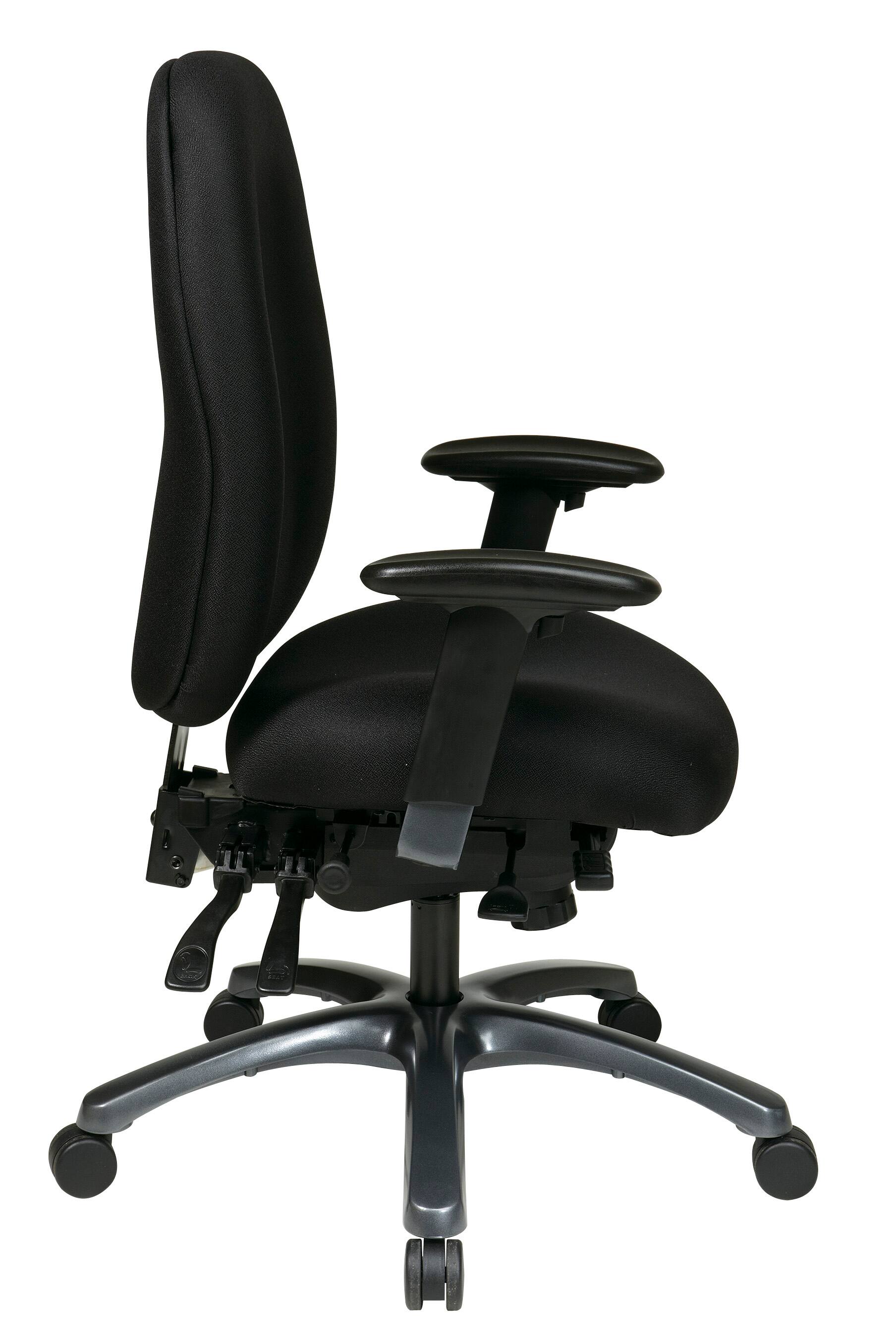 Office Star Products Multi Function High Back Chair with Seat Slider ...