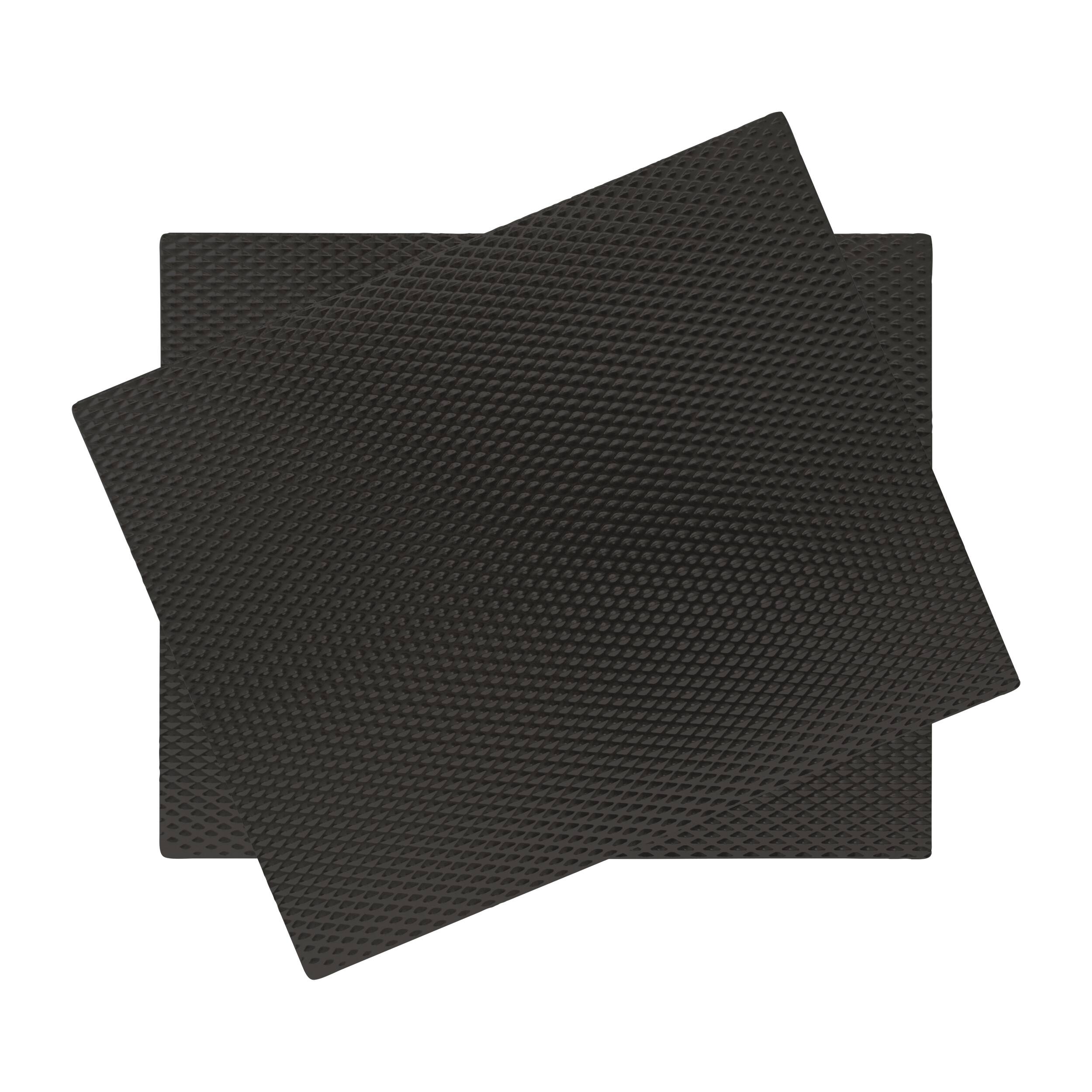 Range Kleen Set of 2 Black Matte Nonslip Counter Mats 14 x 17 Inches ...