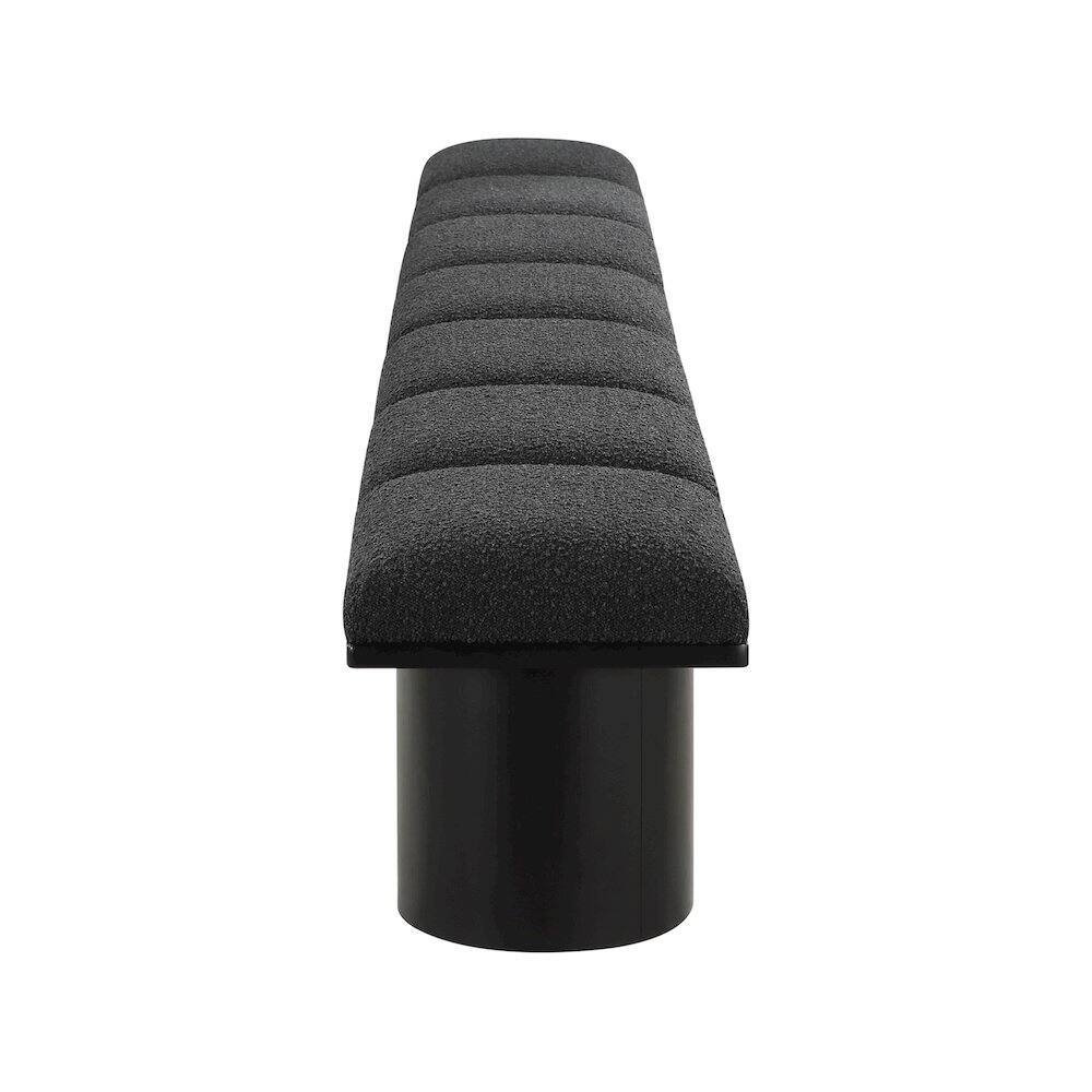 Meridian Furniture Pavilion Bench Black Boucle Fabric 466Black-7B ...