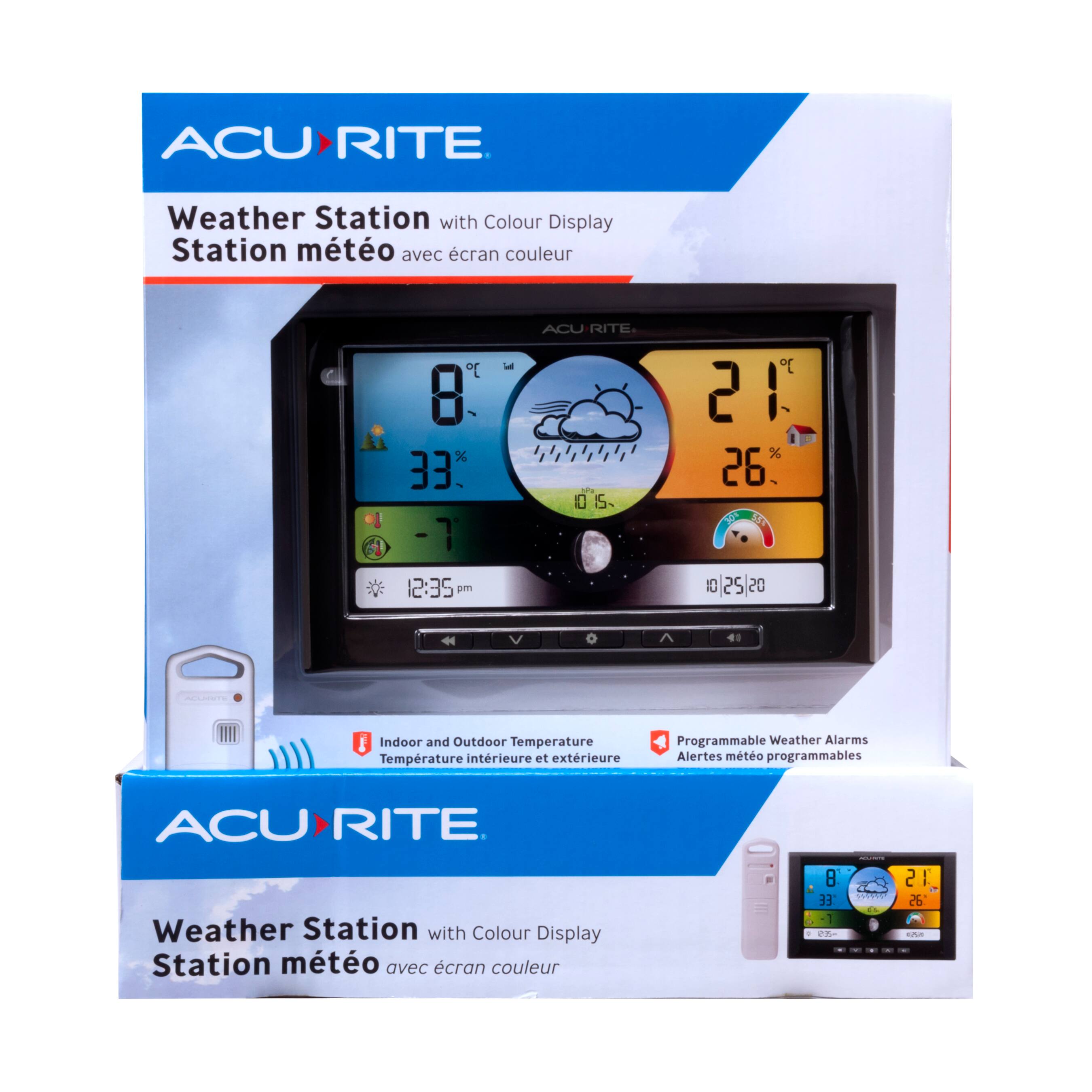 AcuRite Weather Station with Color Display and Wireless Sensor for ...