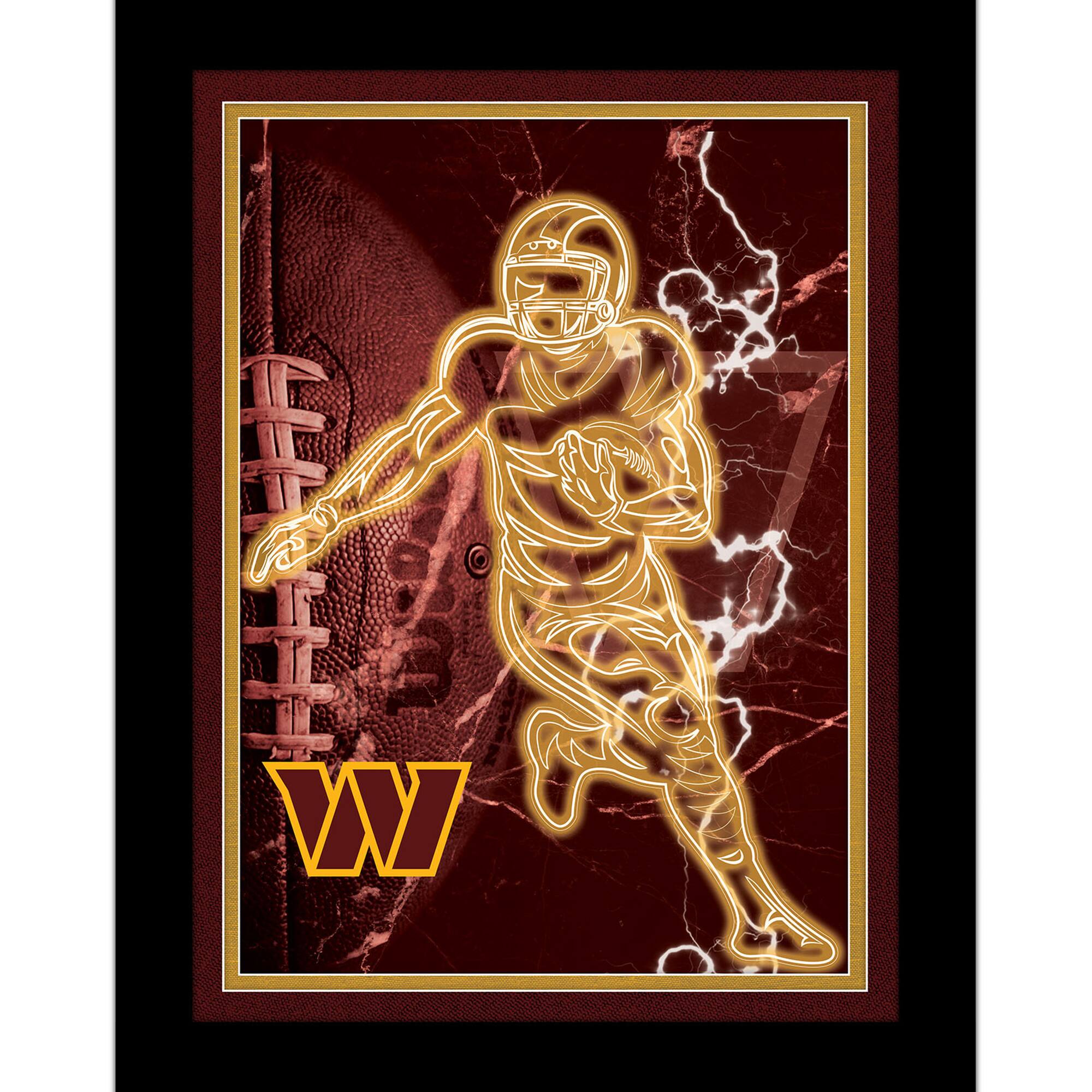 Fan Creations Washington Commanders 12'' x 16'' Framed Neon Player ...