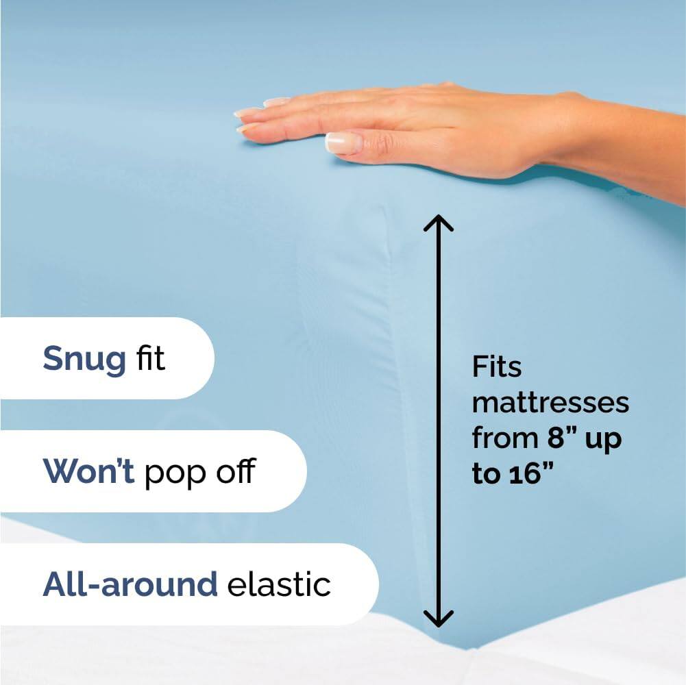 CGK Linens Ultra Soft Solid 6 Piece Sheet Set Comfortable Bed Sheets ...