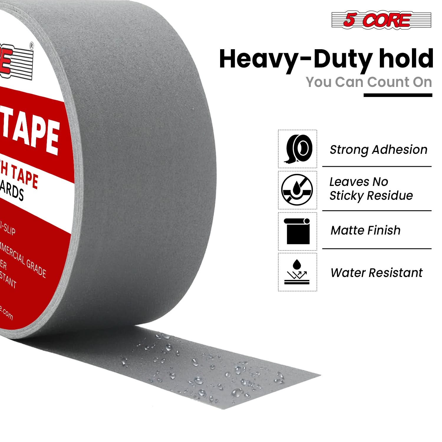 5 CORE Gaffers Tape 2 Inch 30 Yards Professional Grey Pro Gaff Tape Non ...