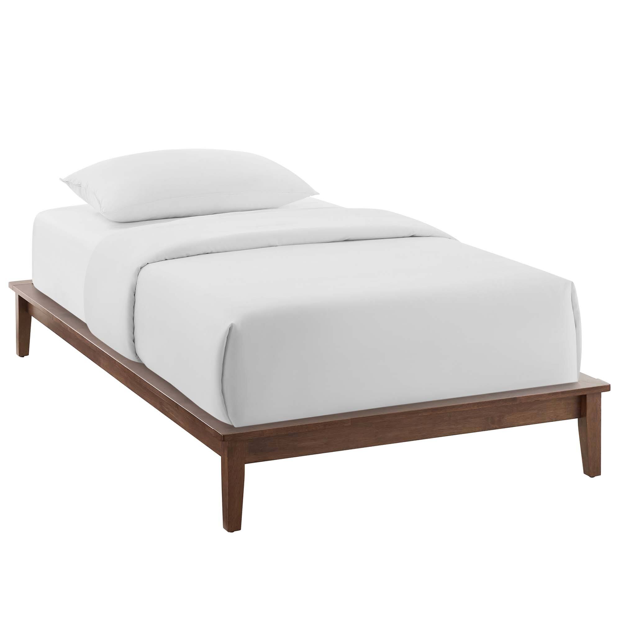 Modway Lodge Wood Twin Platform Bed Frame Brown MWY-MOD-6053-WAL - Best Buy