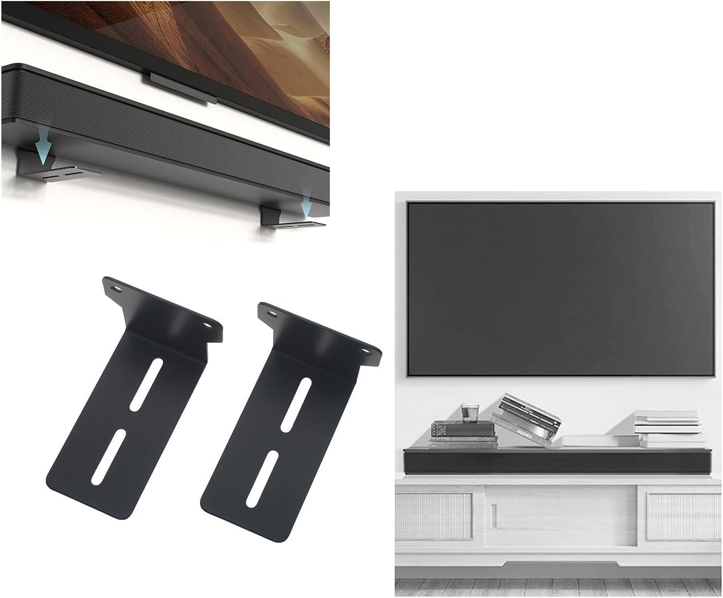 Schertz Universal Soundbar Wall Mount – Under TV Speaker Shelf Bracket ...