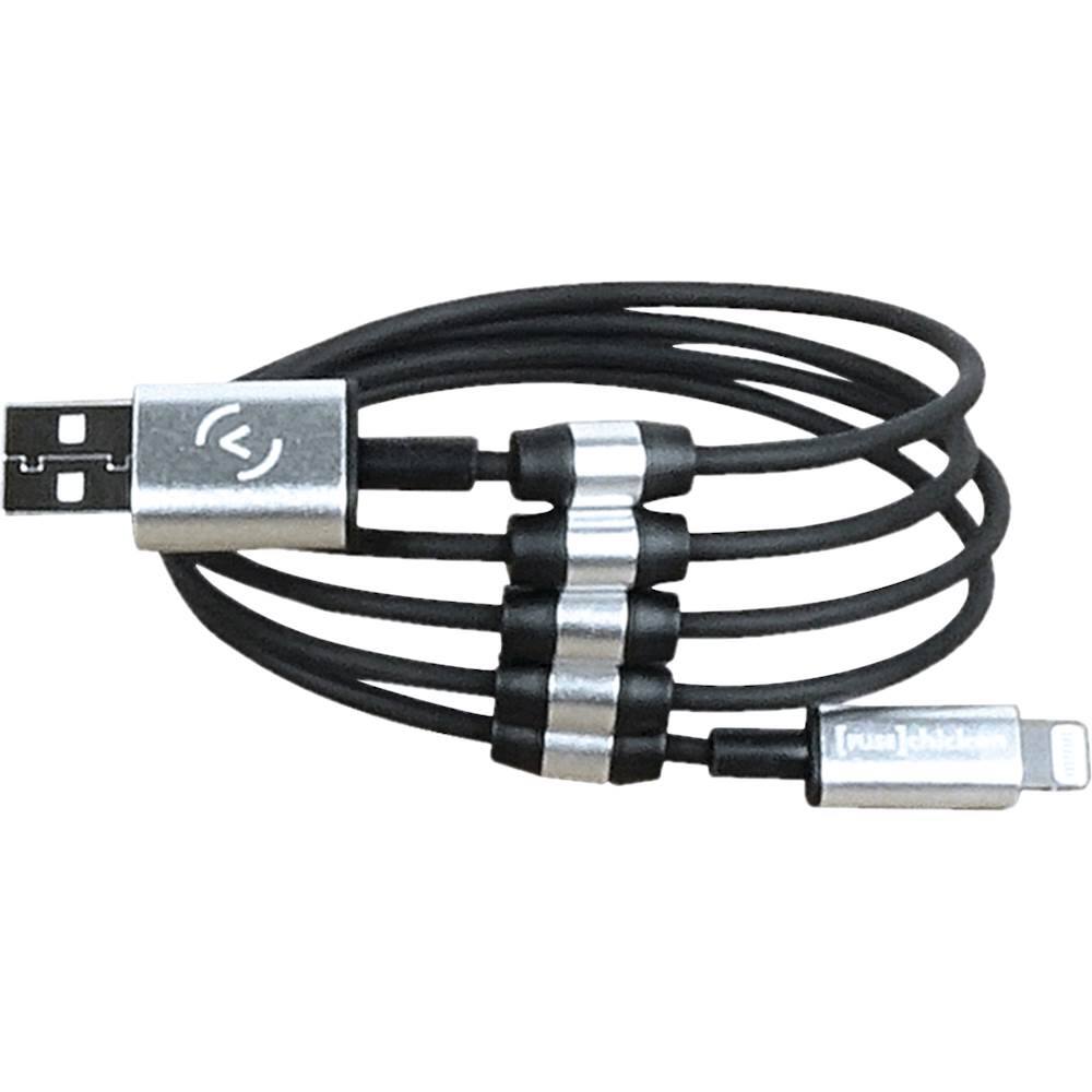 Best Buy: Fuse Chicken RIVET CHARGE 3.2' USB-to-Lightning Cable Black MLC