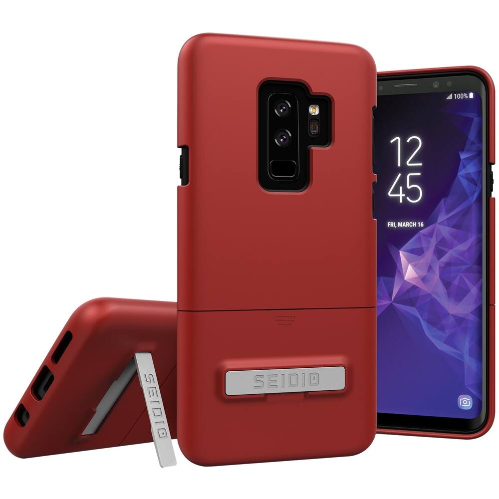 Best Buy: Seidio SURFACE Case for Samsung Galaxy S9+ Black/Dark Red ...