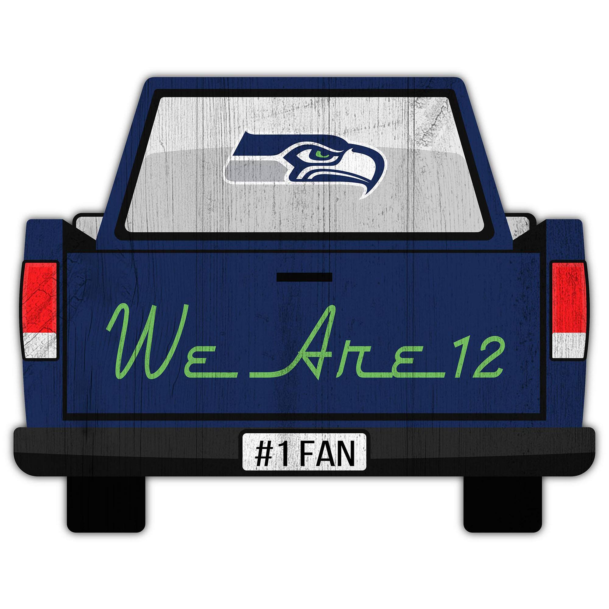 Fan Creations Seattle Seahawks 12'' x 12'' Truck Back D cor Multicolor ...