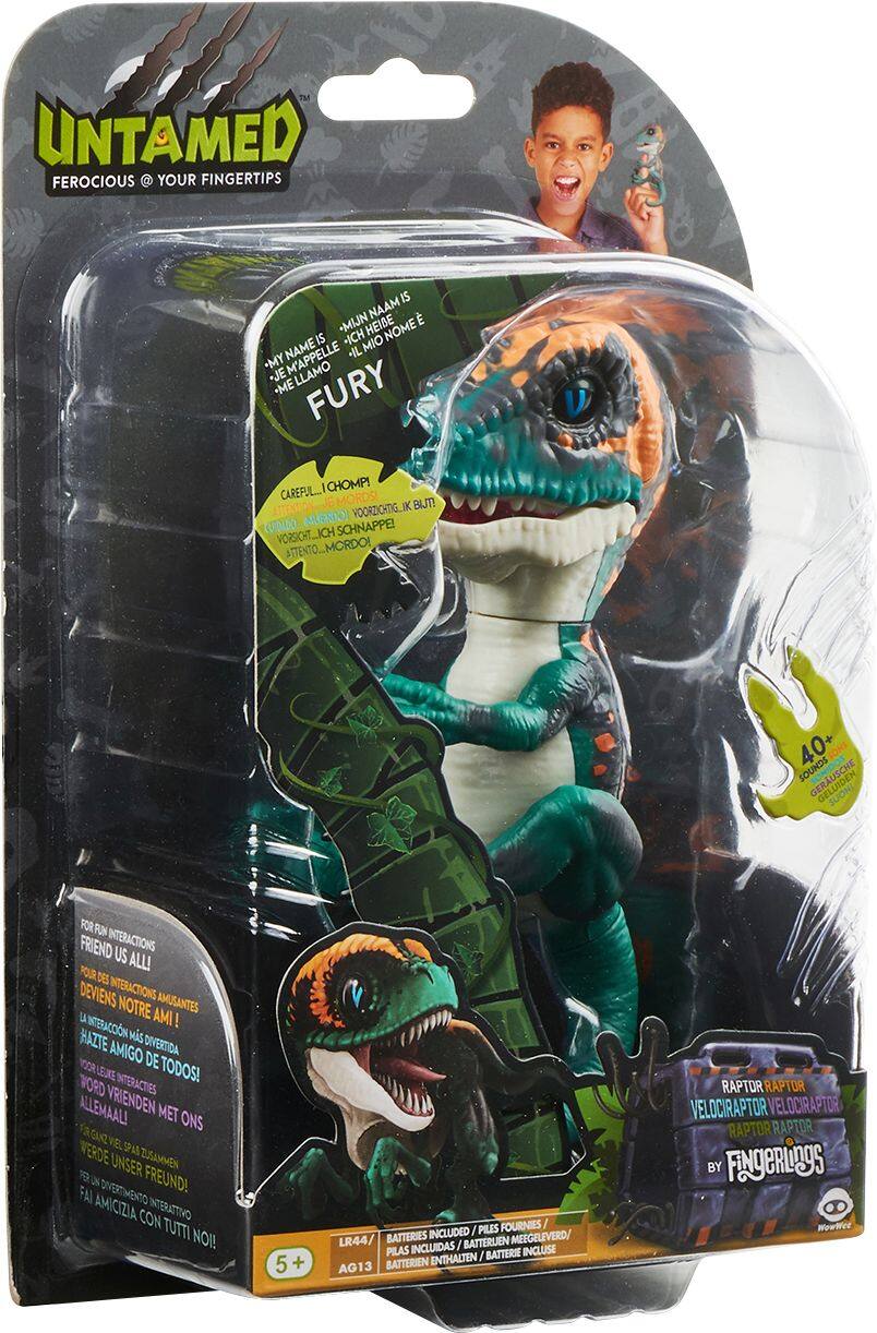 Best Buy: WowWee Untamed Raptor by Fingerlings Fury Velociraptor Blue 3783