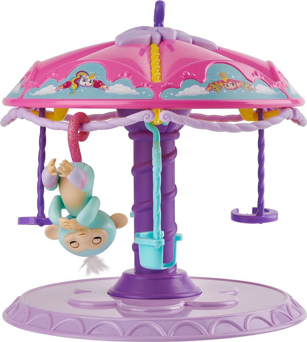 Best Buy: WowWee Fingerlings Twirl-A-Whirl Carousel Light Blue/Pink ...
