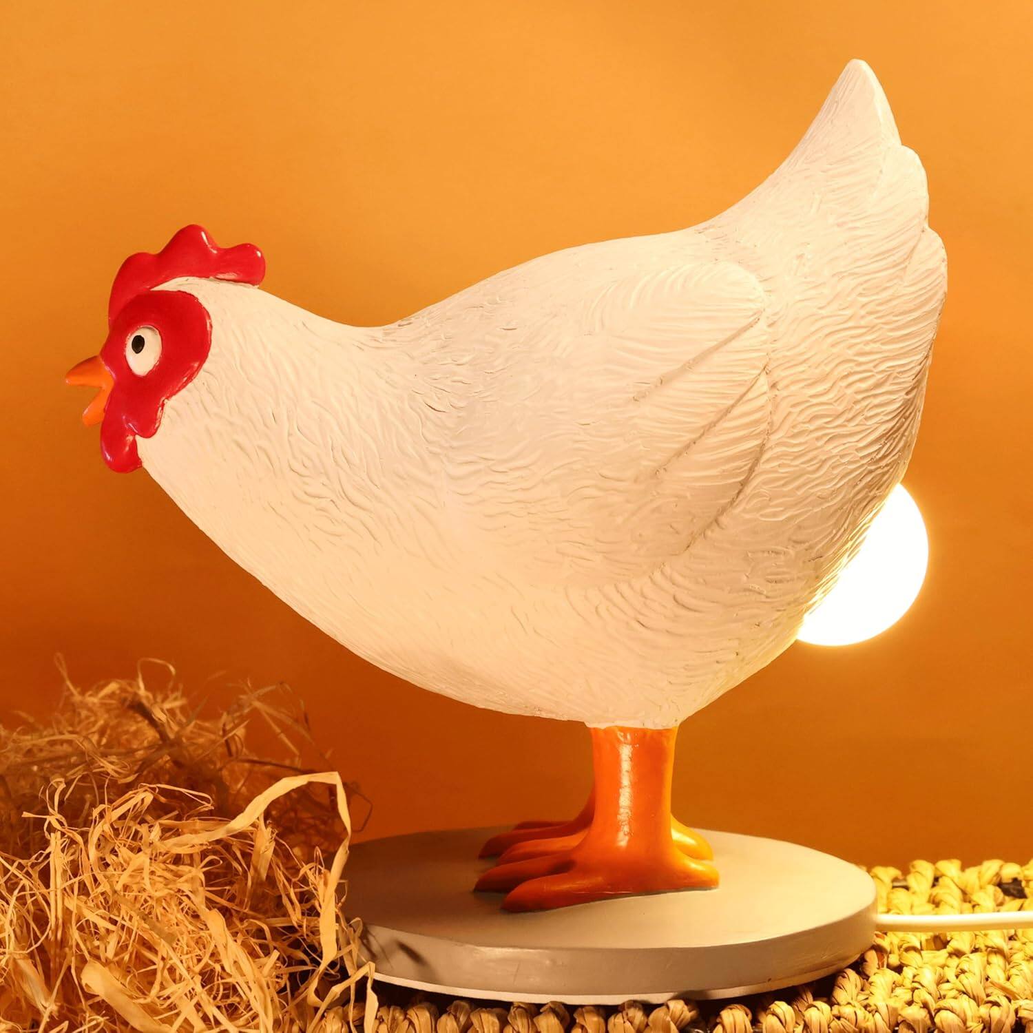 Stamp n Camp Chicken Egg Lamp Funny Chicken Table Lamp LED Egg Night ...