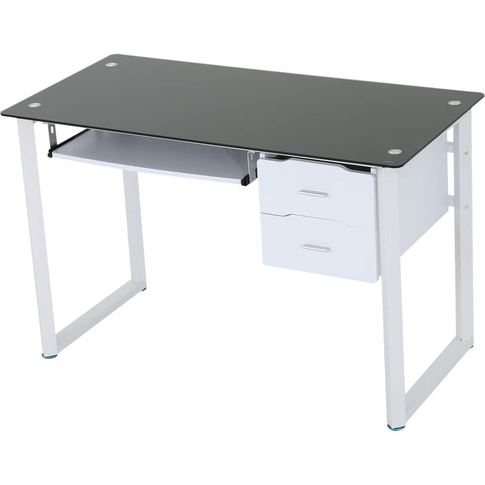 Customer Reviews: Noble House Maxwell Glass Computer Desk White 300823 ...