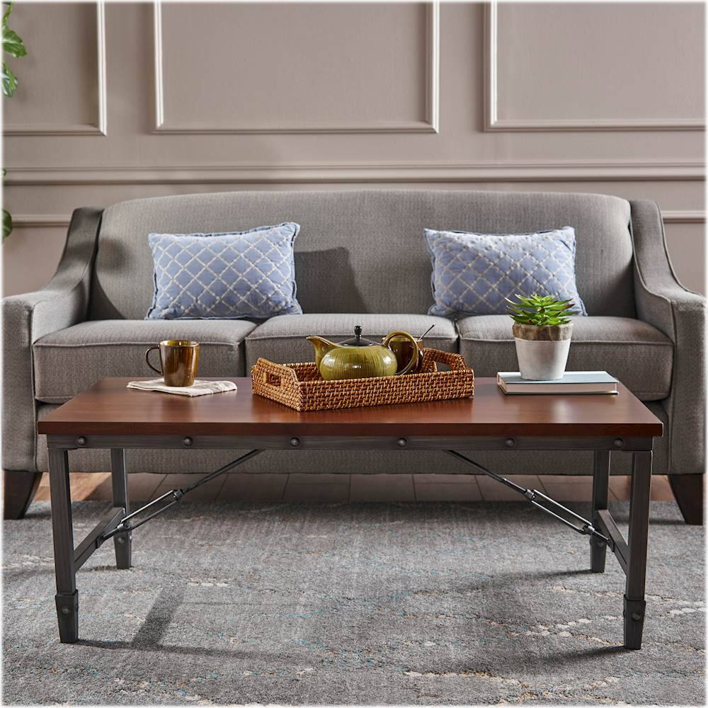 Best Buy: Noble House Riverton Industrial Coffee Table Dark Walnut 302220
