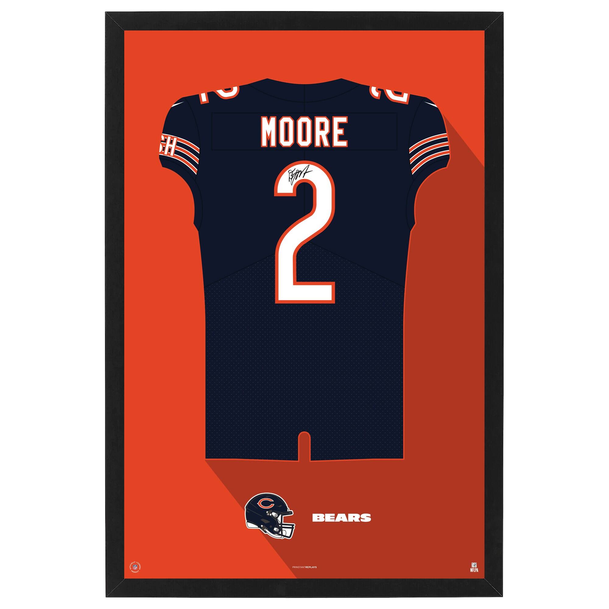 Sporticulture D.J. Moore Chicago Bears Home Jersey Framed Art Print ...