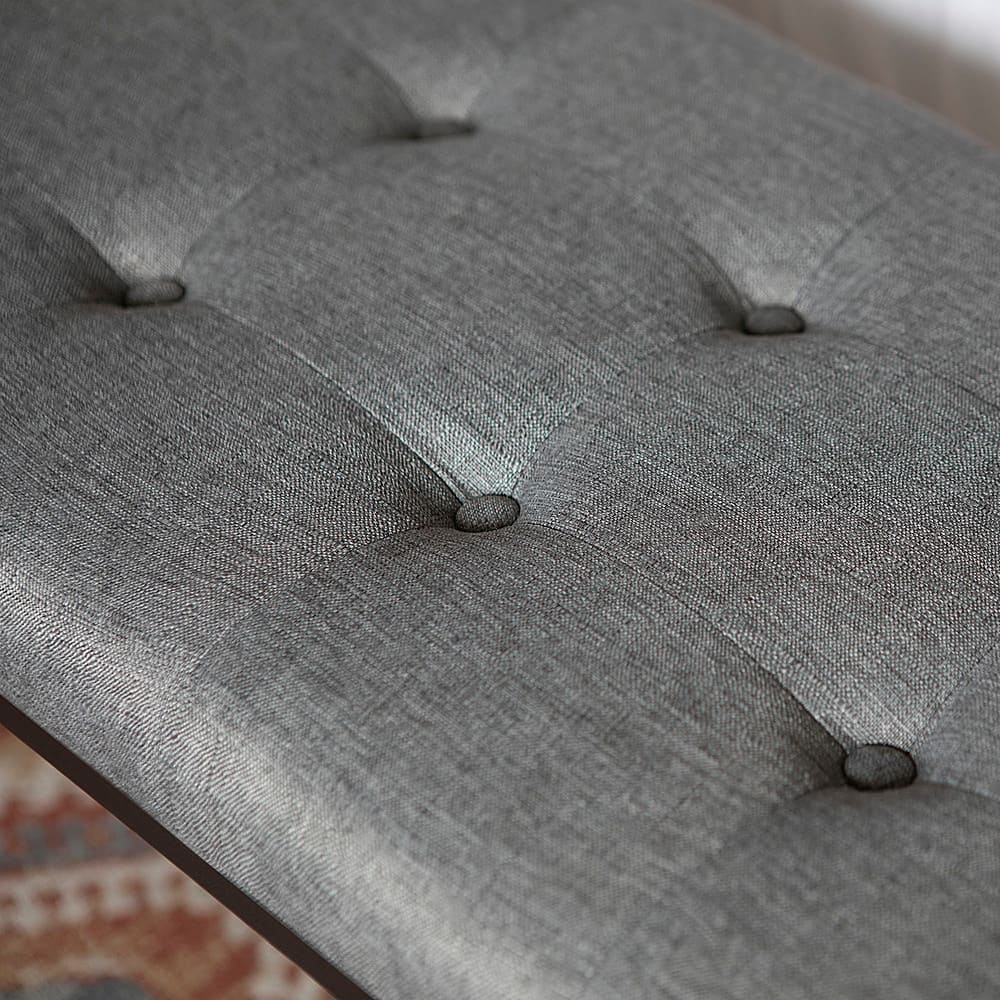 Best Buy: Walker Edison Upholstered Bench with Metal Base Gray BB48UPMBGY