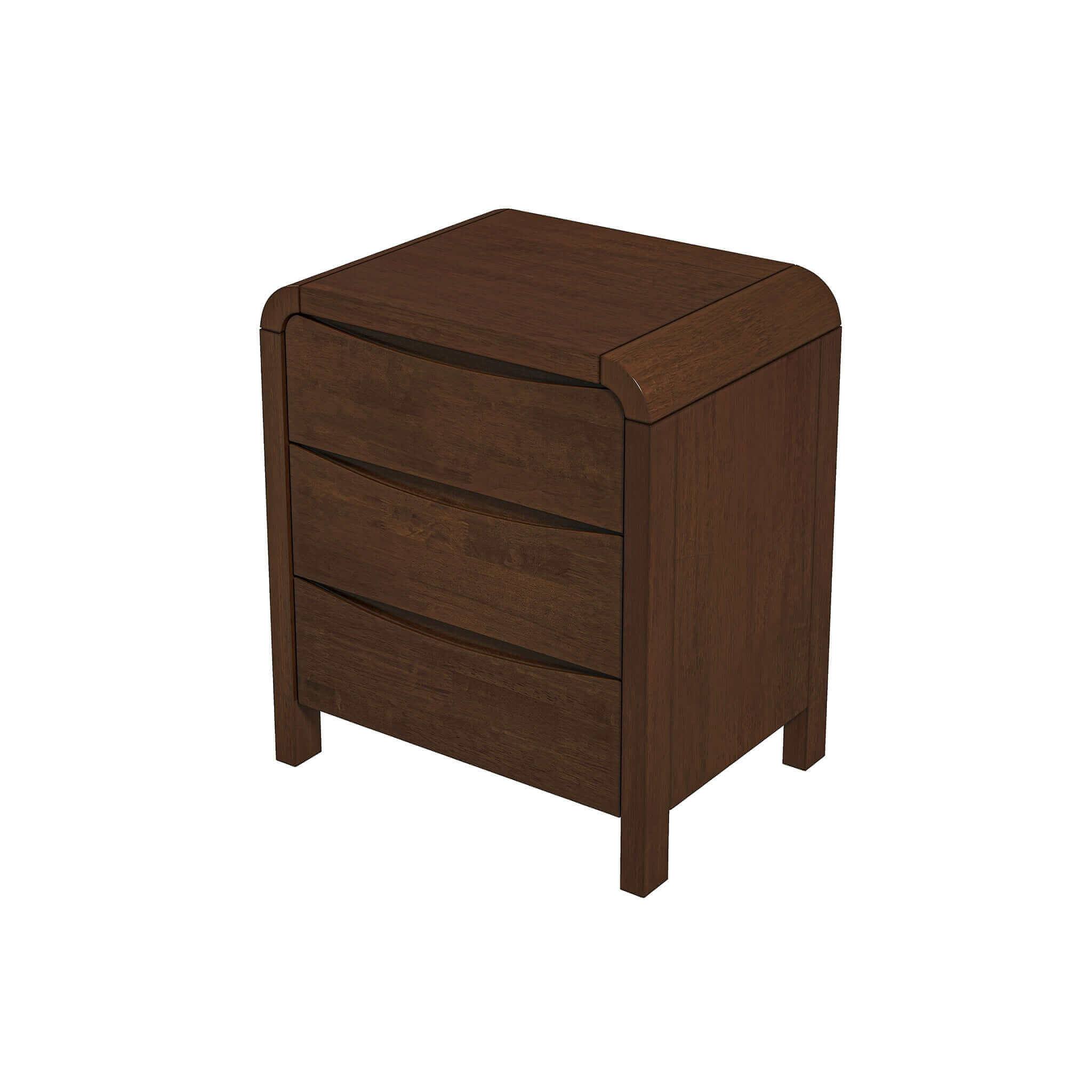 TinyHomie 236x204x157 Solid Wood Lionel Nightstand 3 Drawers Bedroom ...