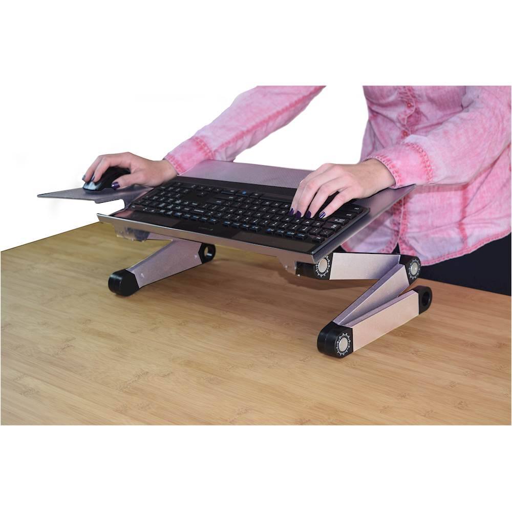 Alt View 16. Uncaged Ergonomics - WorkEZ Keyboard Tray - Silver.