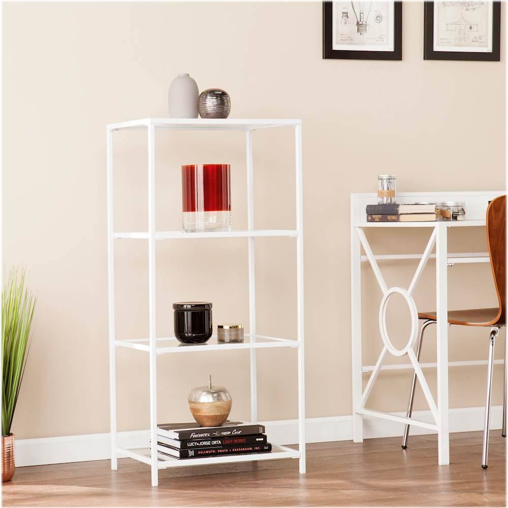 Best Buy: SEI Furniture Prescott 3-Shelf Bookcase Energetic White HZ9614