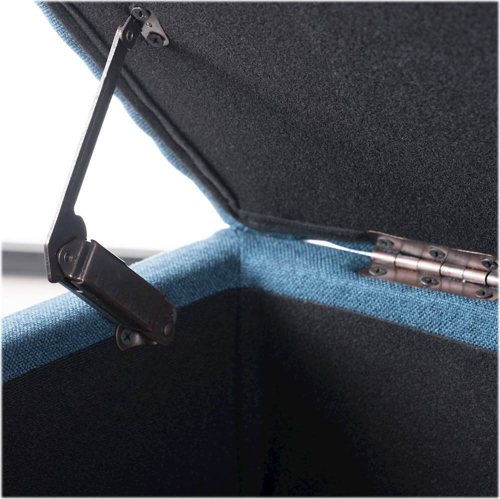 Best Buy: Noble House Calhoun Storage Ottoman Navy Blue 300696