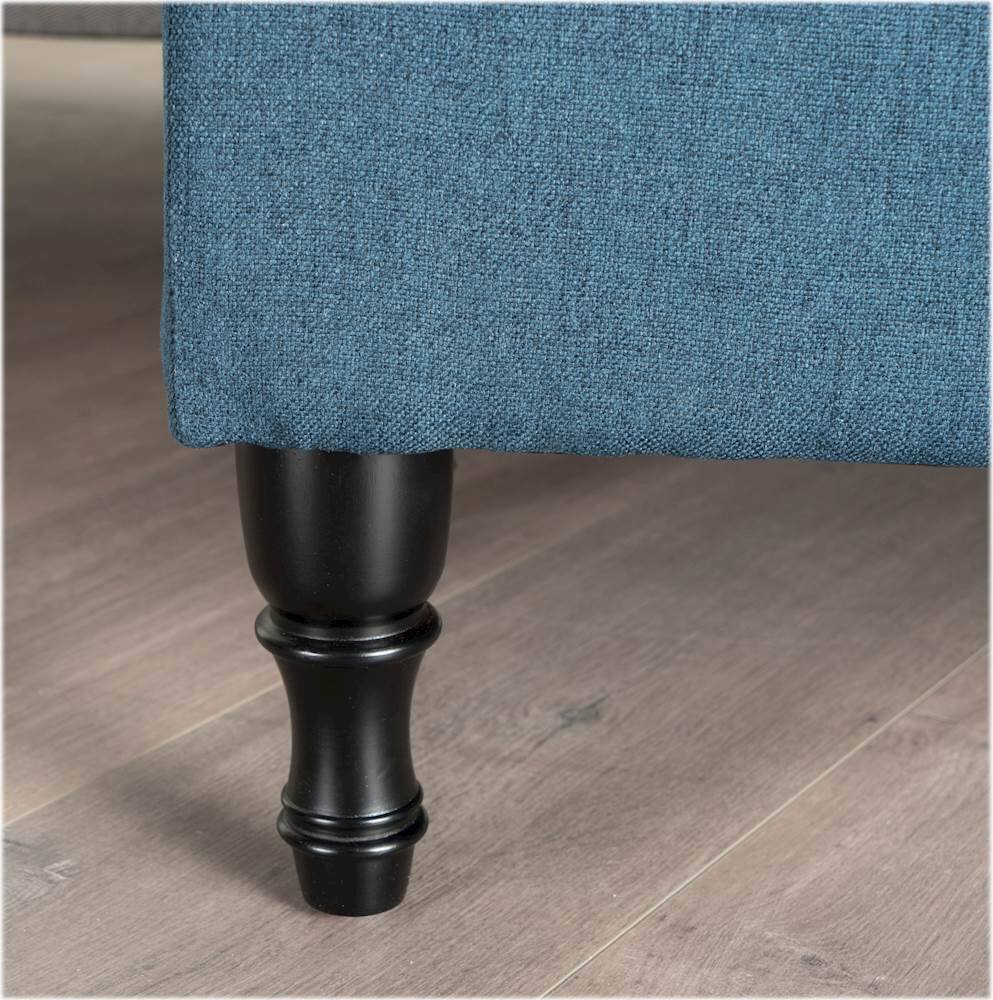 Best Buy: Noble House Calhoun Storage Ottoman Navy Blue 300696