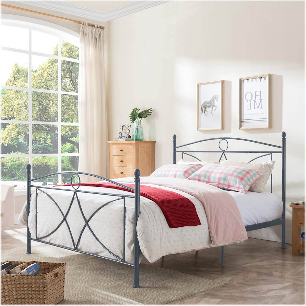 Best Buy: Noble House Grayson Queen Bed Matte Dark Gray 303219