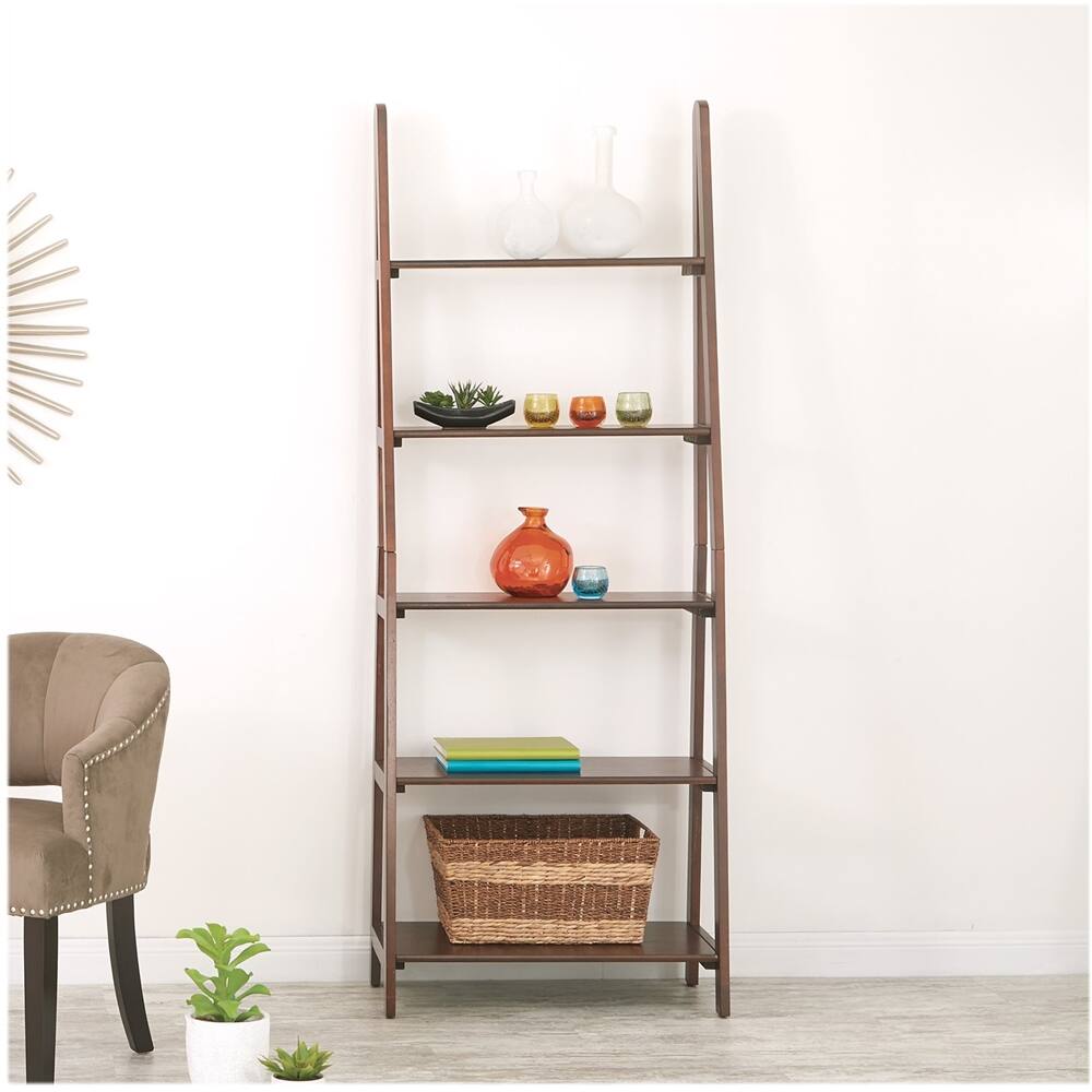 Best Buy: OSP Designs Espresso 5-Shelf Ladder Bookcase Espesso ES21