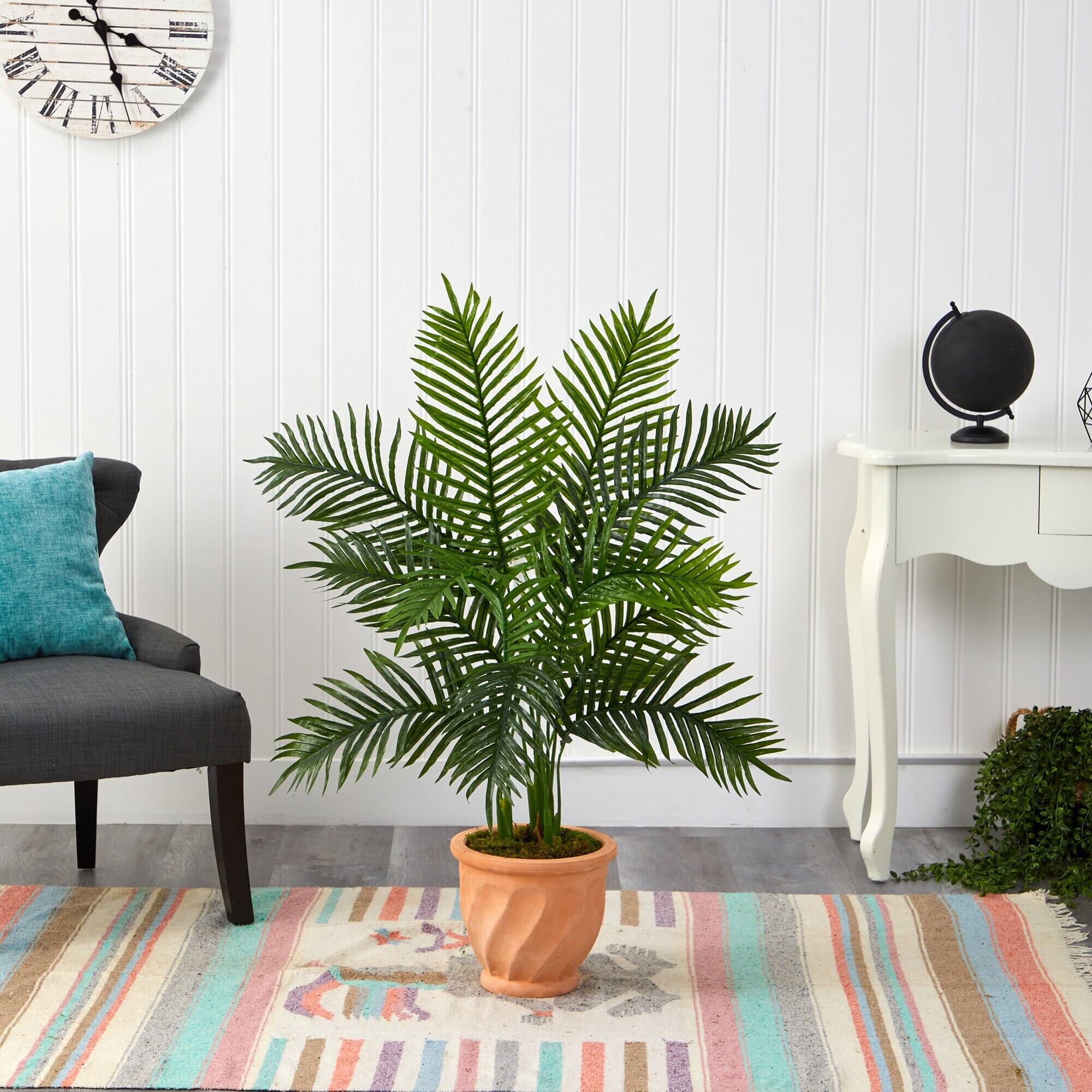 BreeBe 45" Areca Palm Tree in in Terra Cotta Planter (Real Touch) Green ...