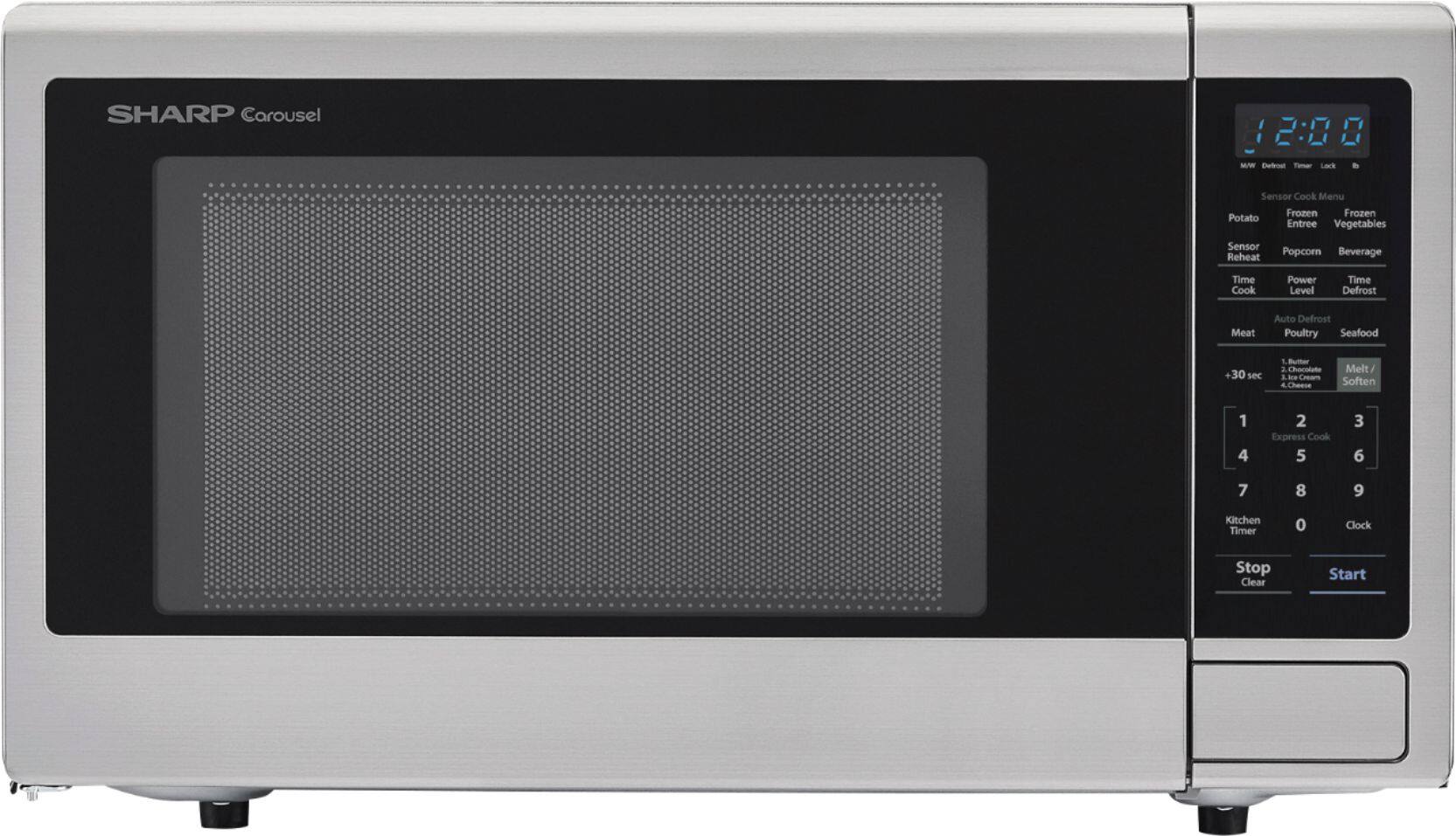 Sharp Carousel 2.2 Cu. Ft. Microwave with Sensor Cooking Stainless ...